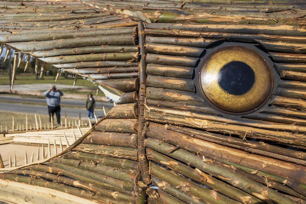 Photos: 40-foot long fish, more wooden structures to burn on Christmas ...