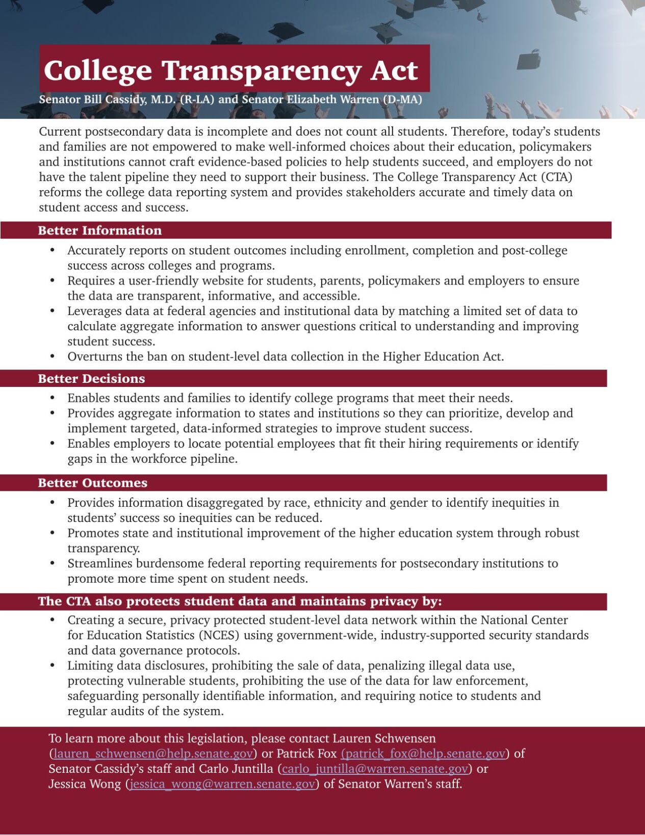 College Transparency Act One-Pager | | nola.com