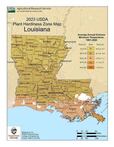 Check the newest Hardiness Zone Map for revised La. numbers ...