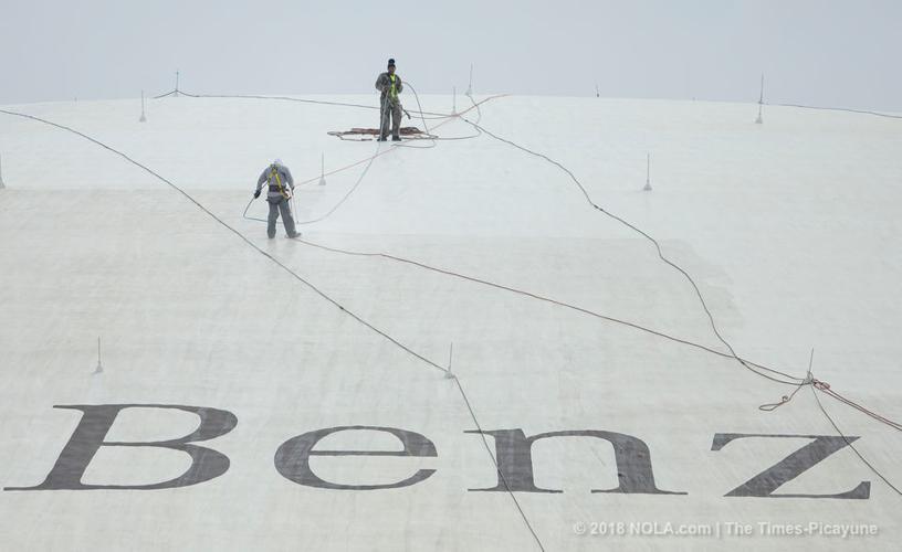 Sprucing up the 10-acre roof of the Mercedes-Benz Superdome: See photos ...