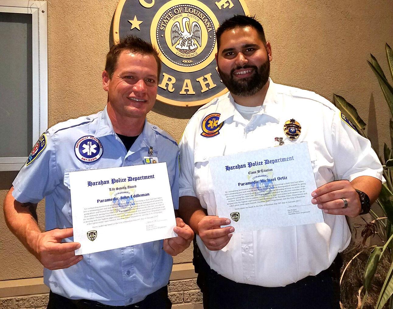 EJGH paramedics' work gets recognition from Harahan Police Department ...