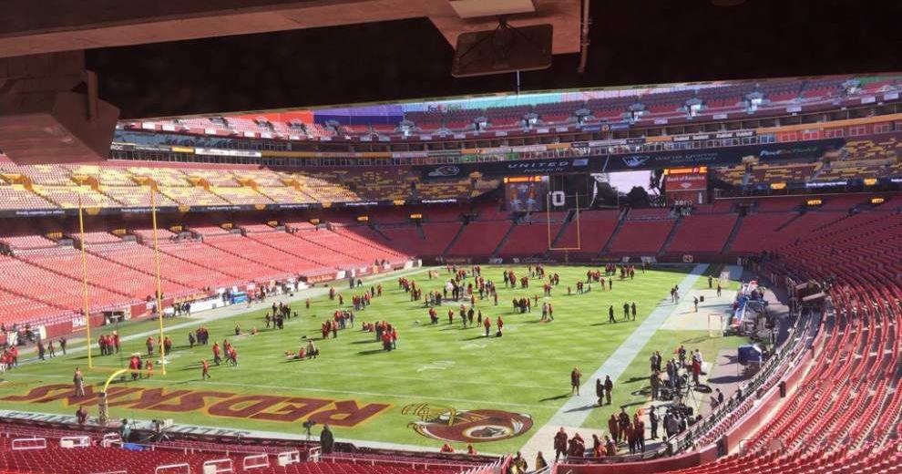 Welcome to FedEx Field for today’s game between Saints and Redskins ...
