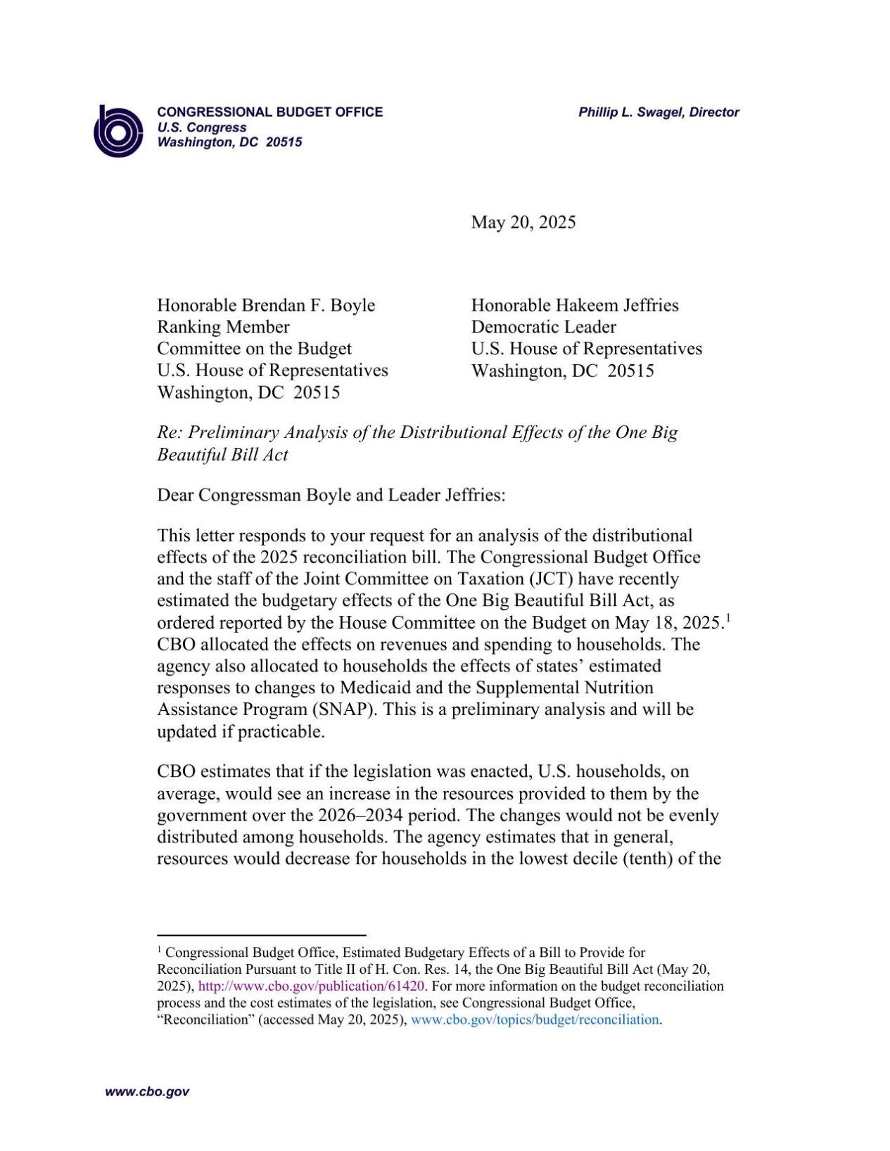 CBO report of May 20, 2025 | | nola.com