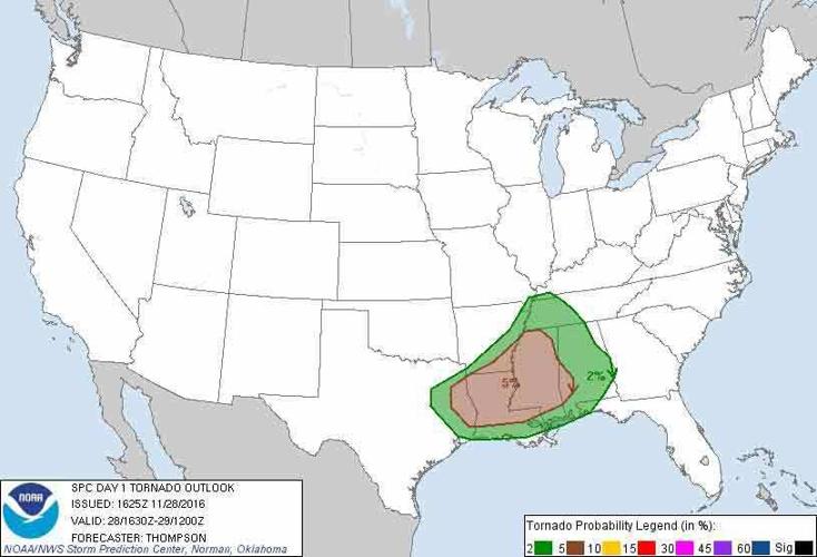 Severe storms, tornadoes possible Monday, Tuesday nights | Weather | nola.com