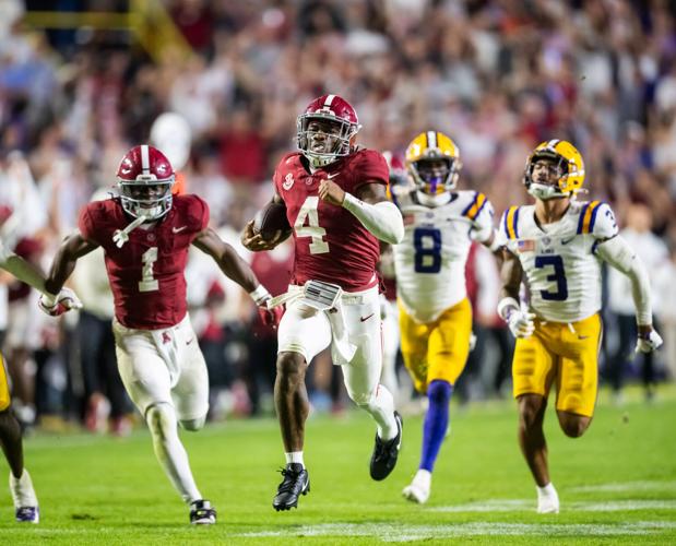 LSU's defense lets Jalen Milroe run wild in loss to Alabama | LSU ...
