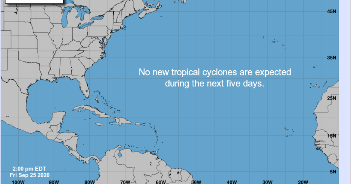For the first time in weeks, the tropics are calm; Hurricane Center not ...