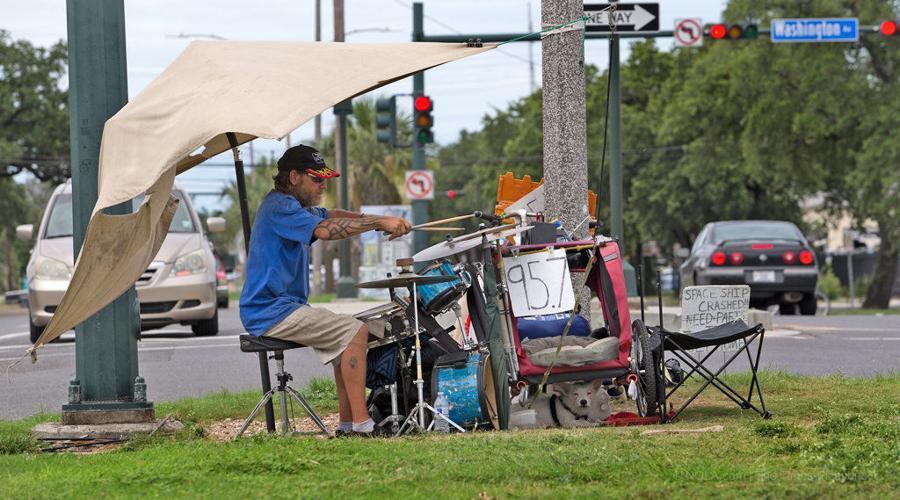 Homeless drummer marches to his own beat -- and he's happy | Archive ...