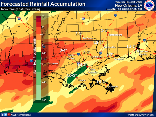 Weather forecast in Louisiana: Storms, winds, flash flooding | Weather ...