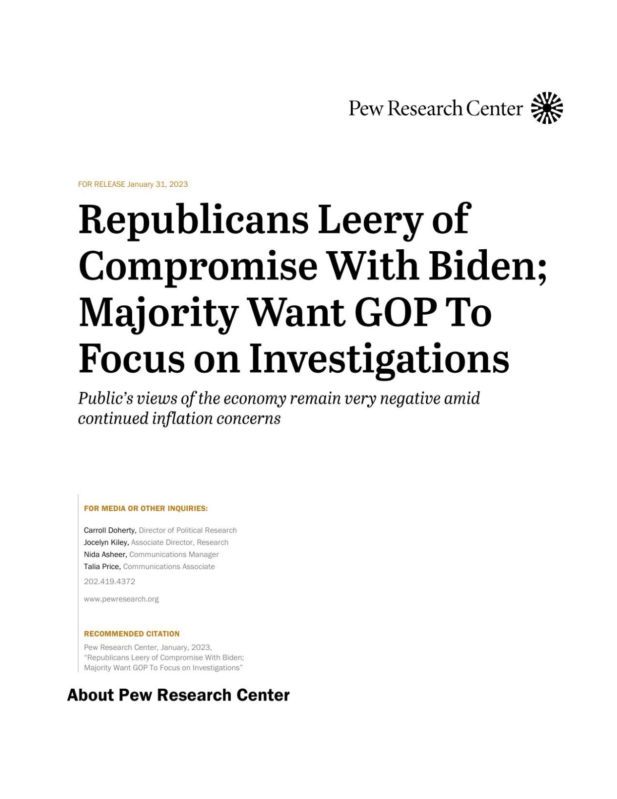 Pew Research on Biden GOP | | nola.com