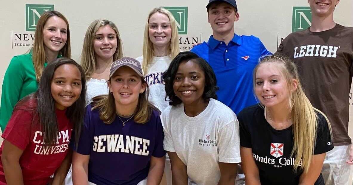 Newman celebrates 9 athletes signed to play sports in college | Prep ...