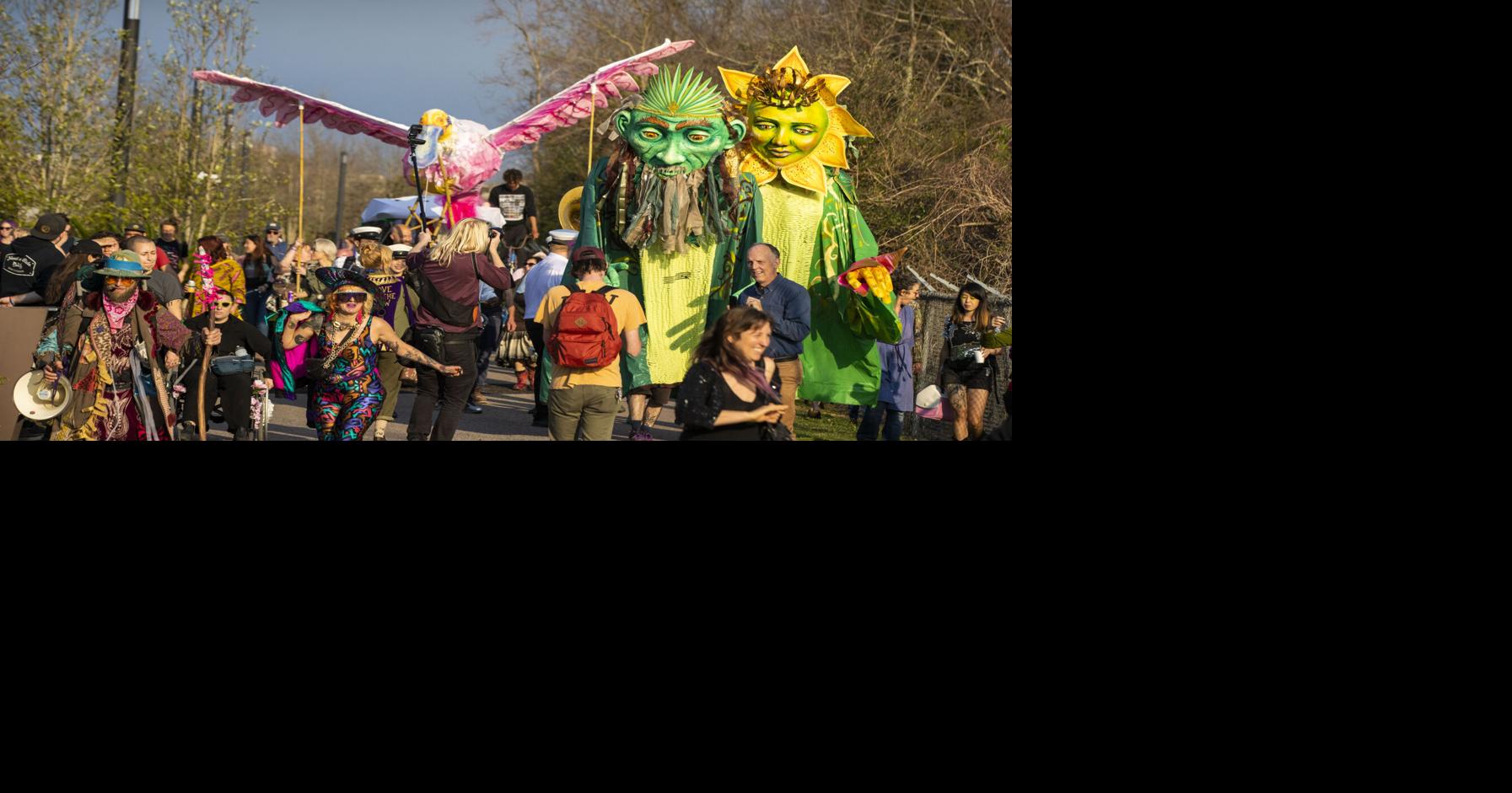 Photos: Giant puppets parade along the Mississippi River after 10-day ...