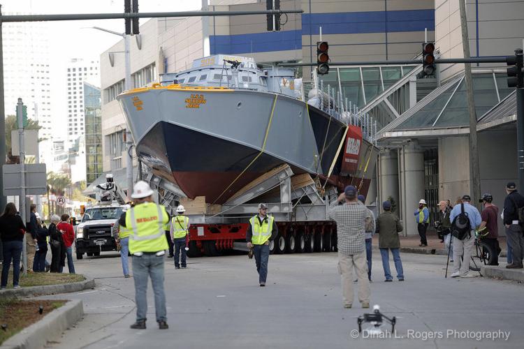 World War II Museum's PT boat cruises through the streets of New ...