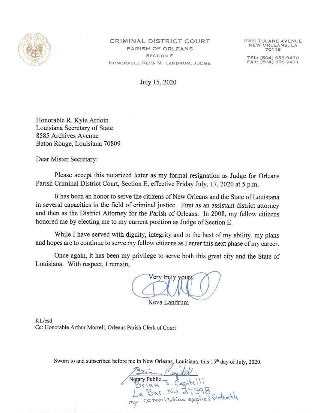 New Orleans Judge Keva Landrum resigns to enter 'next phase' of career ...