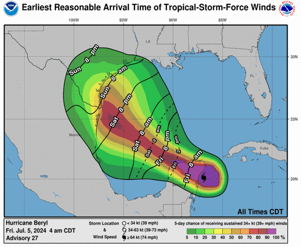 Beryl moves over Yucatan, will strengthen in Gulf of Mexico | Hurricane ...