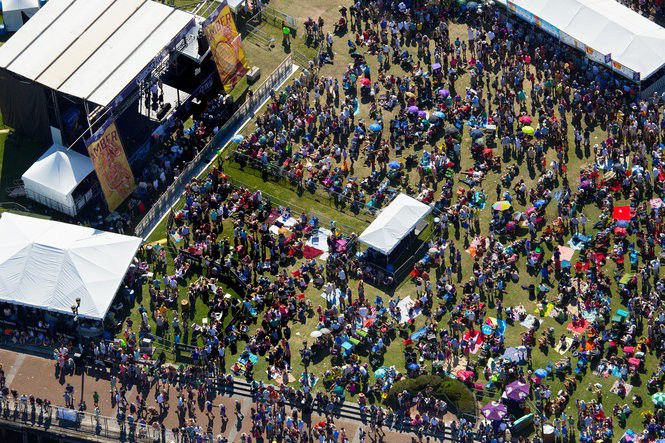 See aerial views of French Quarter Fest 2017 | Louisiana Festivals ...