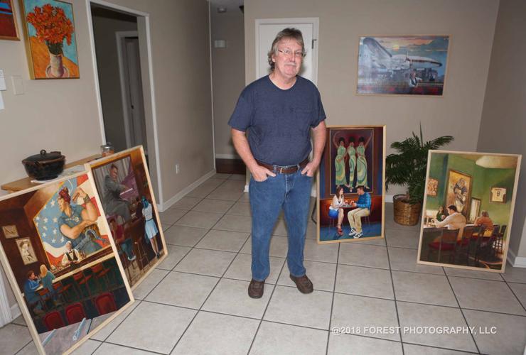 Artist Bill Crowell paints 'unique' scene of the old Crash Landing bar ...