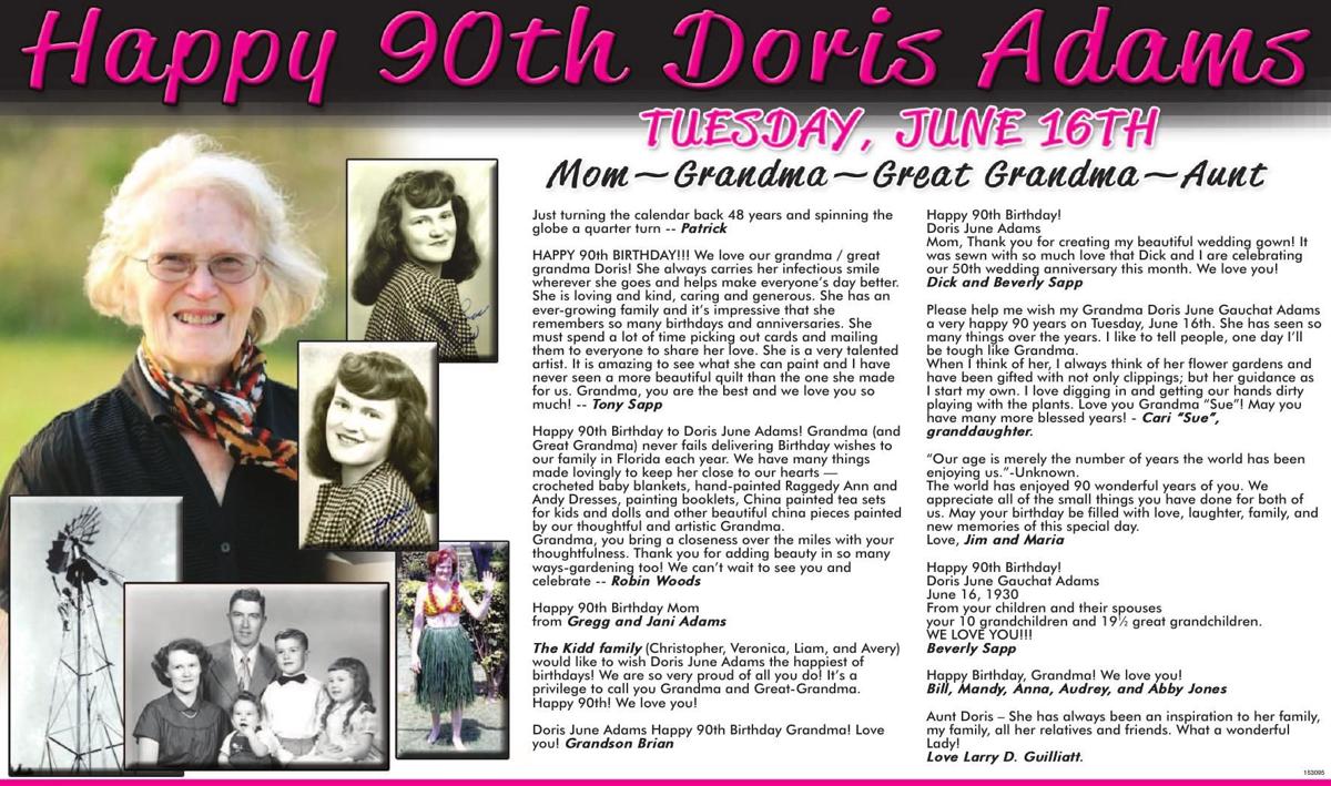 Doris Adams | Birthdays | norfolkdailynews.com