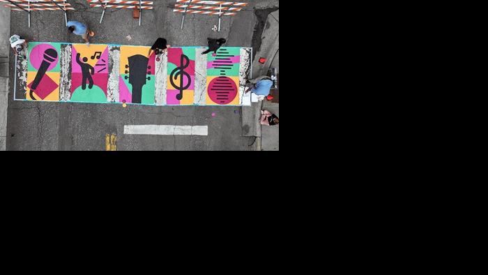 Crosswalk mural builds on downtown’s music vibe | Select ...