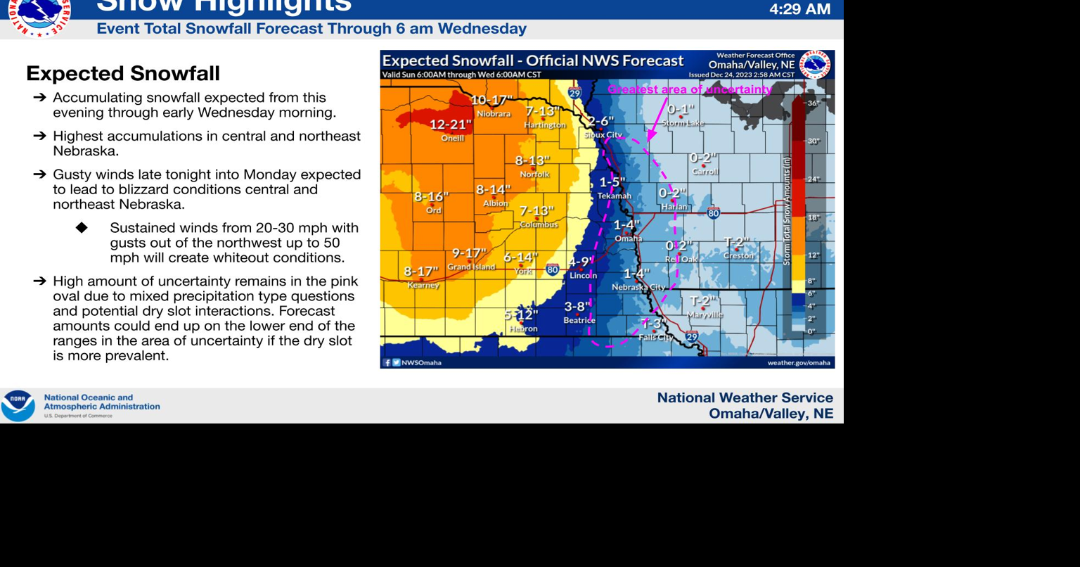 Blizzard warning prompts snow emergency declaration on Christmas Eve ...