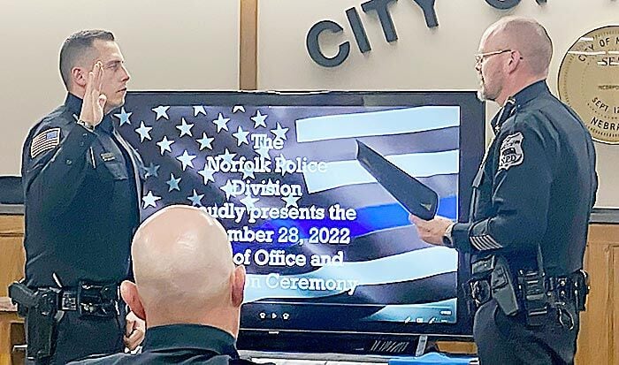 Norfolk Police Division swears in new officer, two recent promotees ...