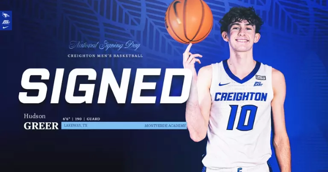 Creighton men ink four-star Hudson Greer | Sports | norfolkneradio.com