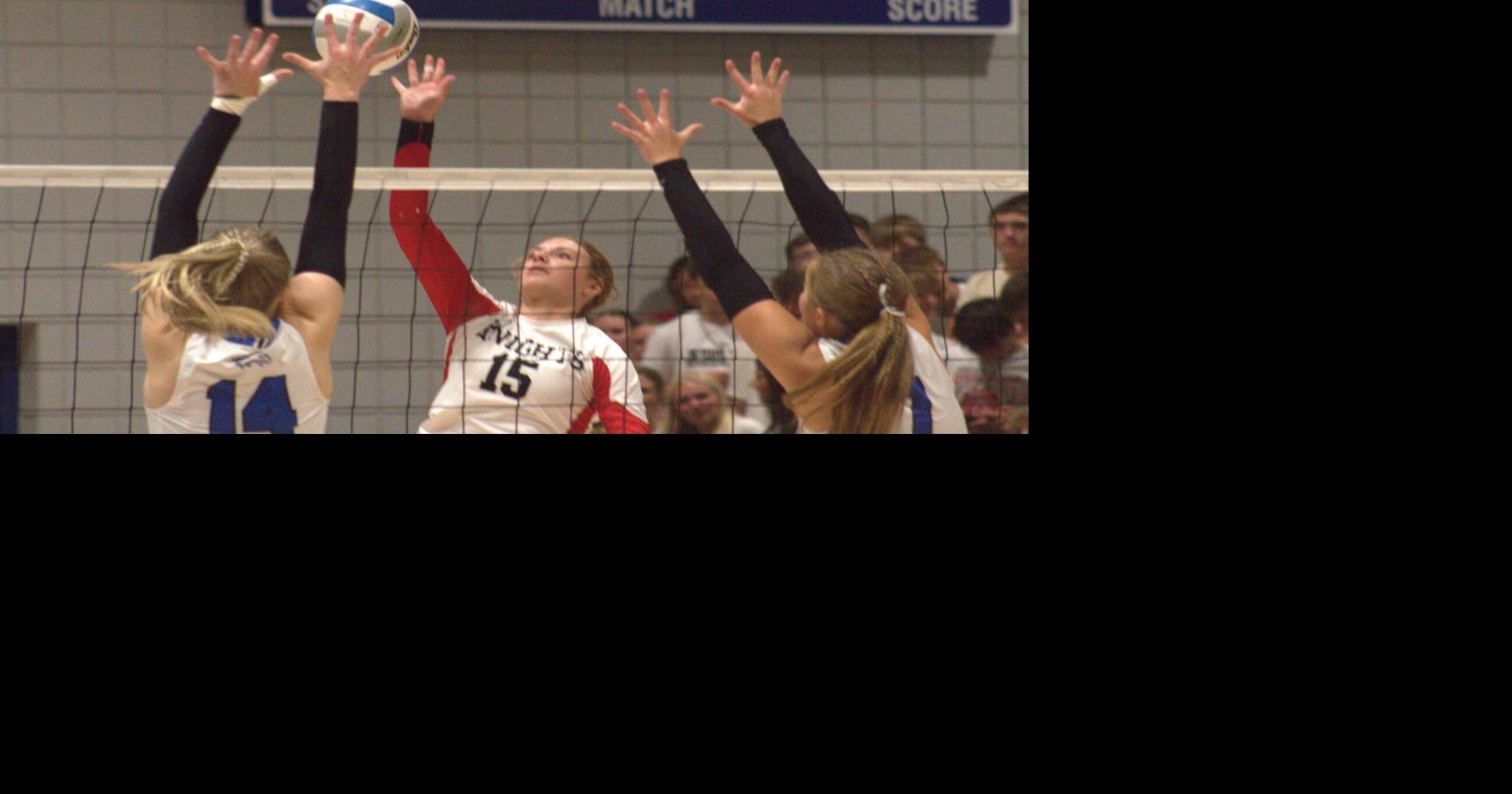Knights shake off early miscues to sweep Lutheran High Northeast ...