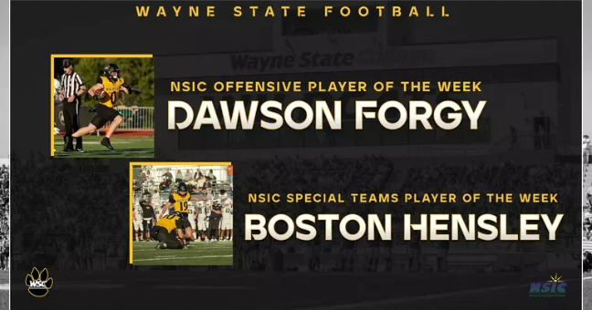 Forgy, Hensley collect NSIC Football Player of the Week honors | Sports ...