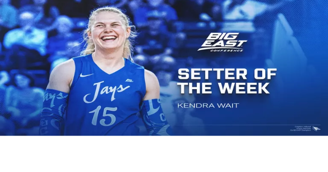 Kendra Wait earns fourth BIG EAST Setter of the Week award | Sports ...