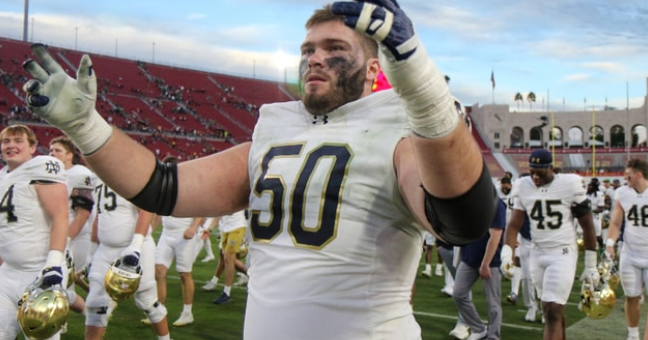 Former Notre Dame offensive lineman Rocco Spindler commits to Nebraska ...