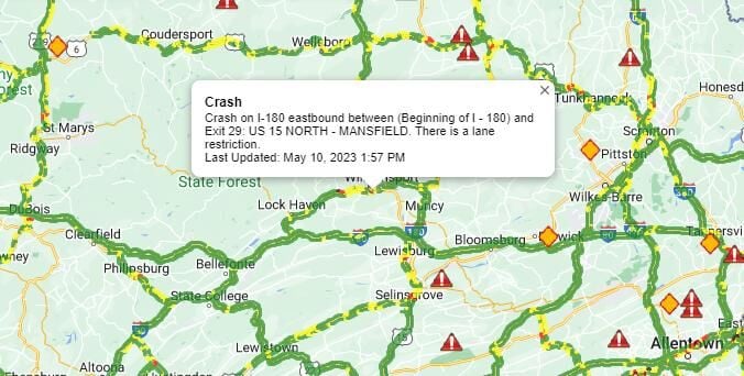 Crash Closes I-180 EB / Route 15 SB / Route 220 NB in the City of ...