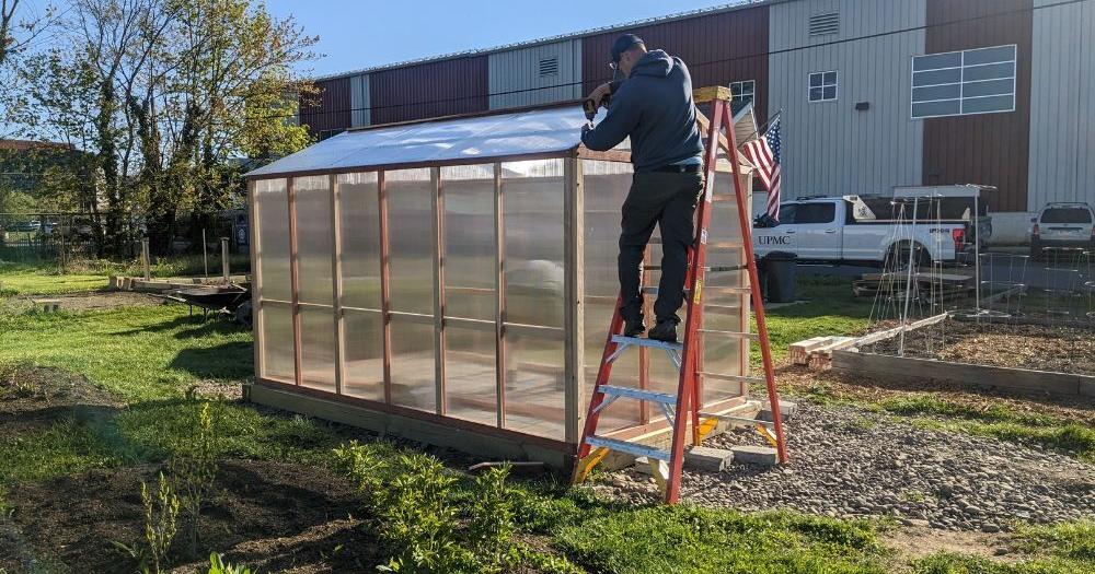 New greenhouse at the Red Shield Community Garden & Urban Farm: Photo ...