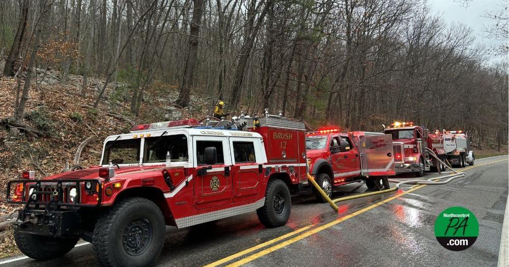 Firefighters combat brush fire on Lycoming County mountain | Local ...