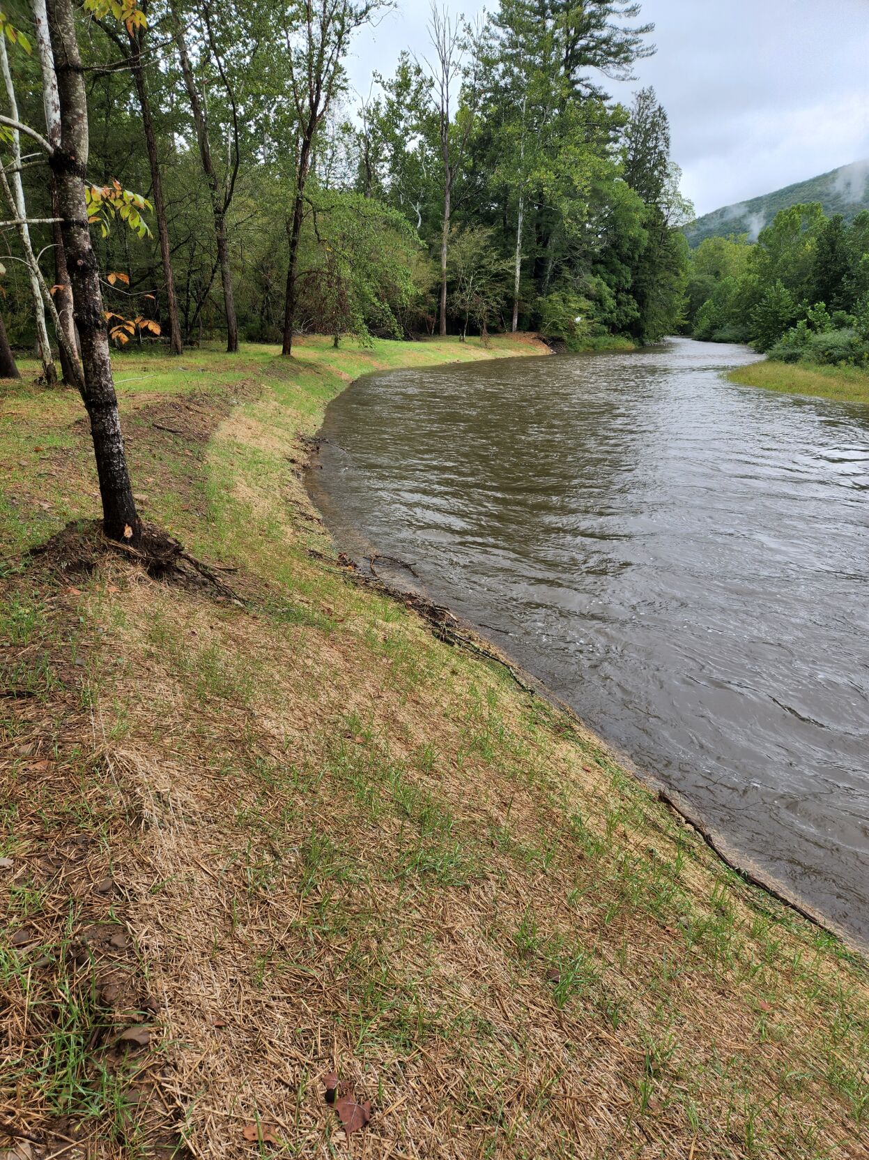 Eroding, unstable streambank in Kettle Creek Watershed restored ...