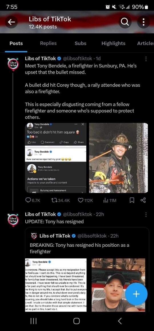 Sunbury firefighter resigns after viral posts, faces death threats ...