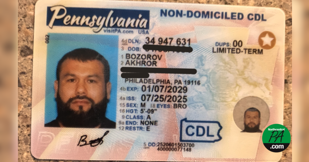 Pa. GOP reacts to alleged alien terrorist arrested with Pa. CDL, Real ID | News | northcentralpa.com