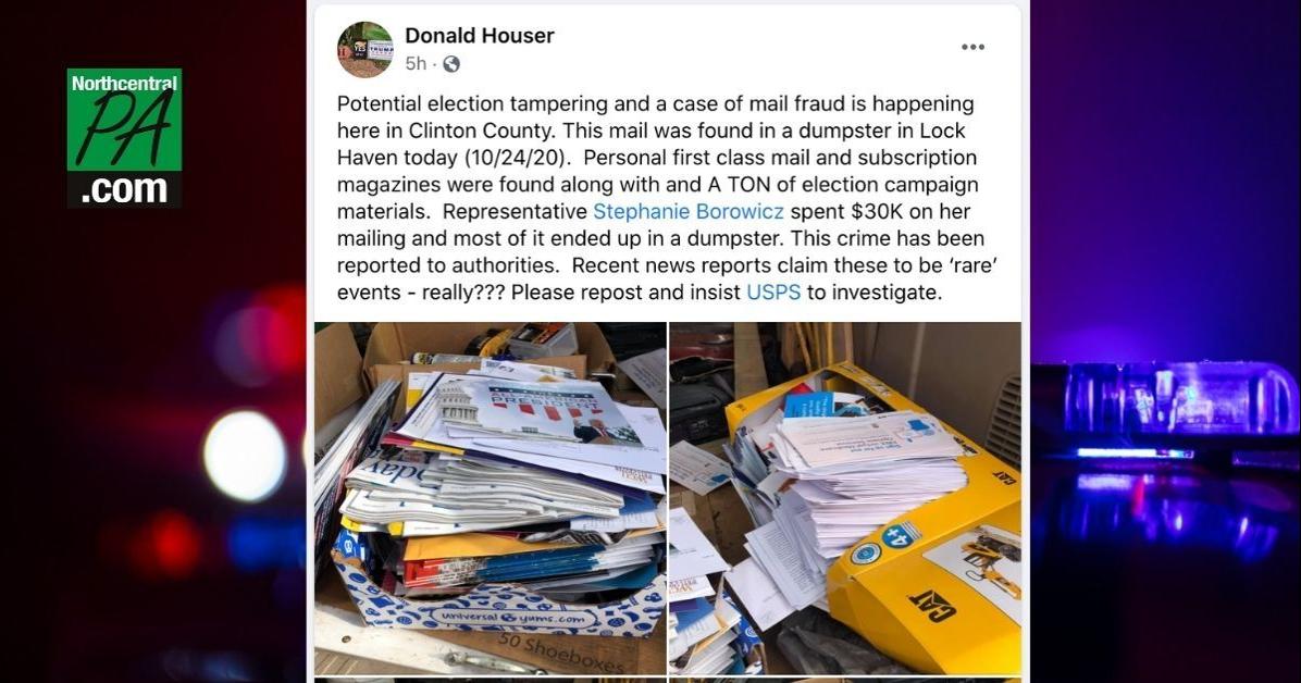 Mail destruction claim under investigation by Lock Haven Police | News ...