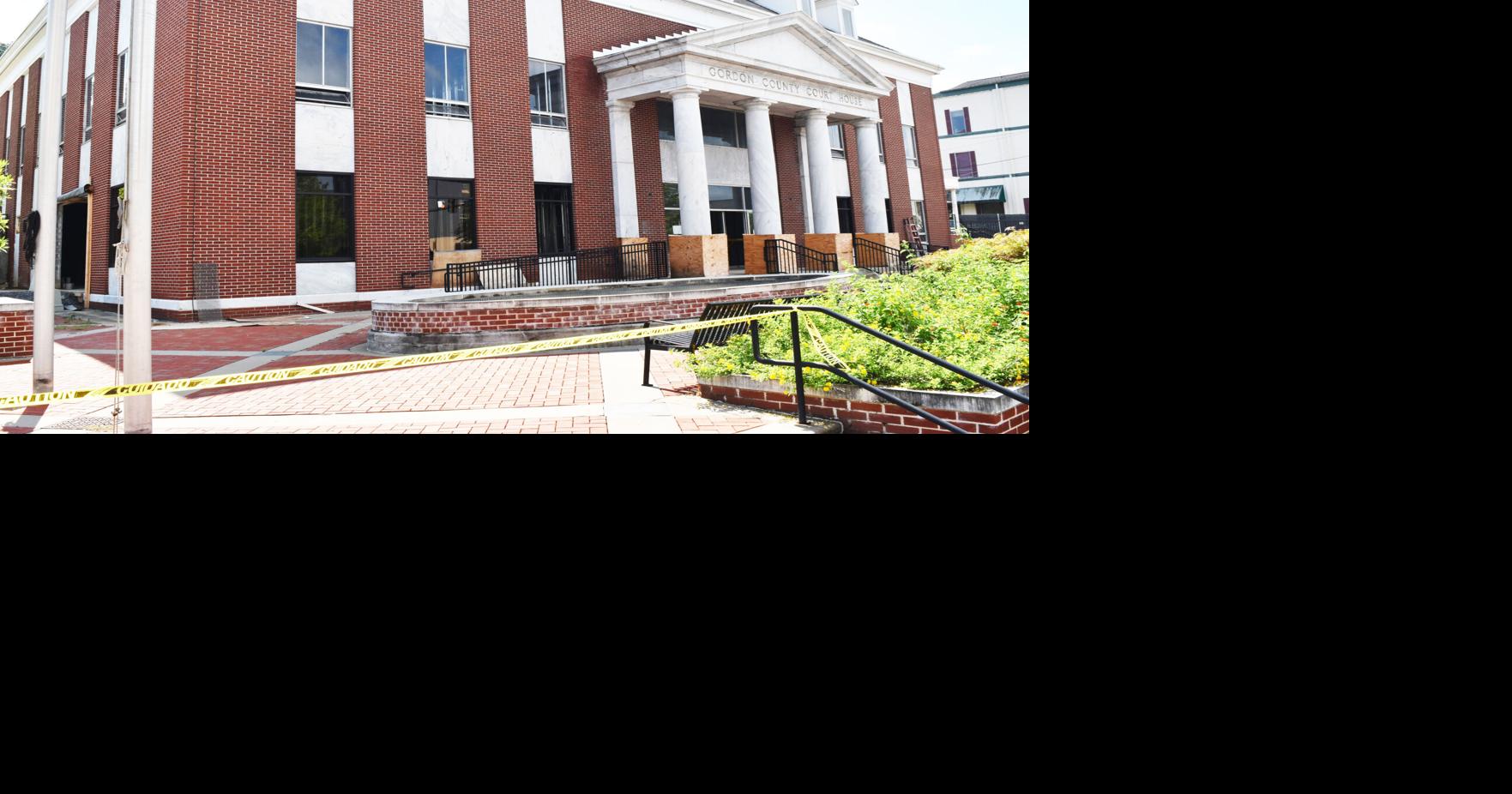 Gordon County courthouse gutted, framing underway | Local News ...