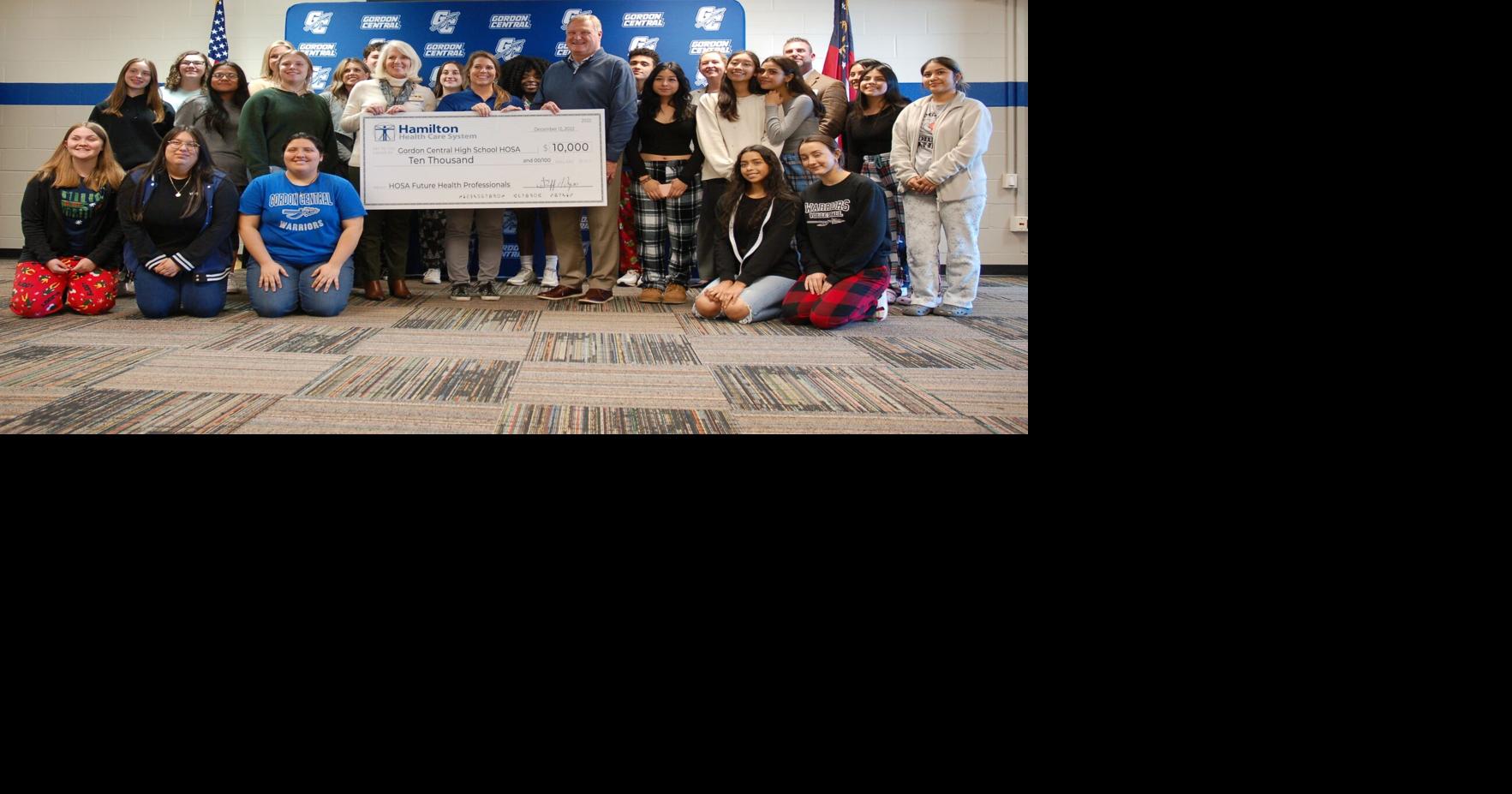 Gordon Central HOSA receives $10,000 from Hamilton | Education ...