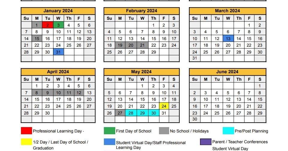cops school calendar
