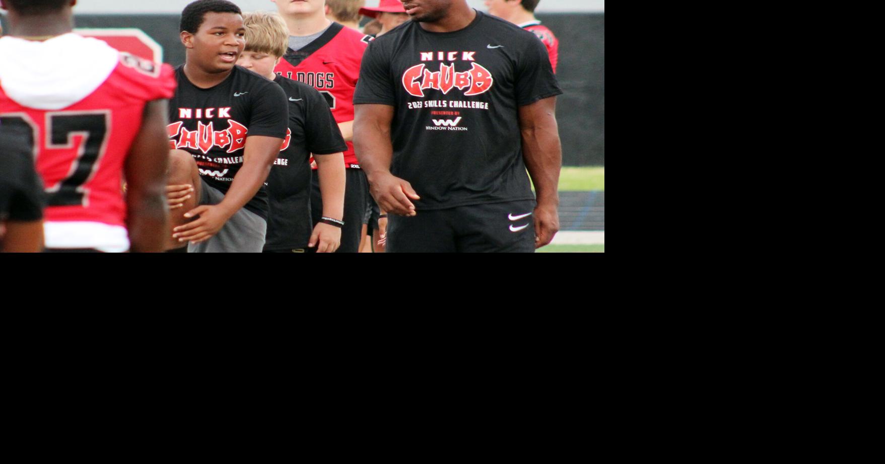 PHOTOS: Chubb returns with youth football camp at Cedartown High School ...