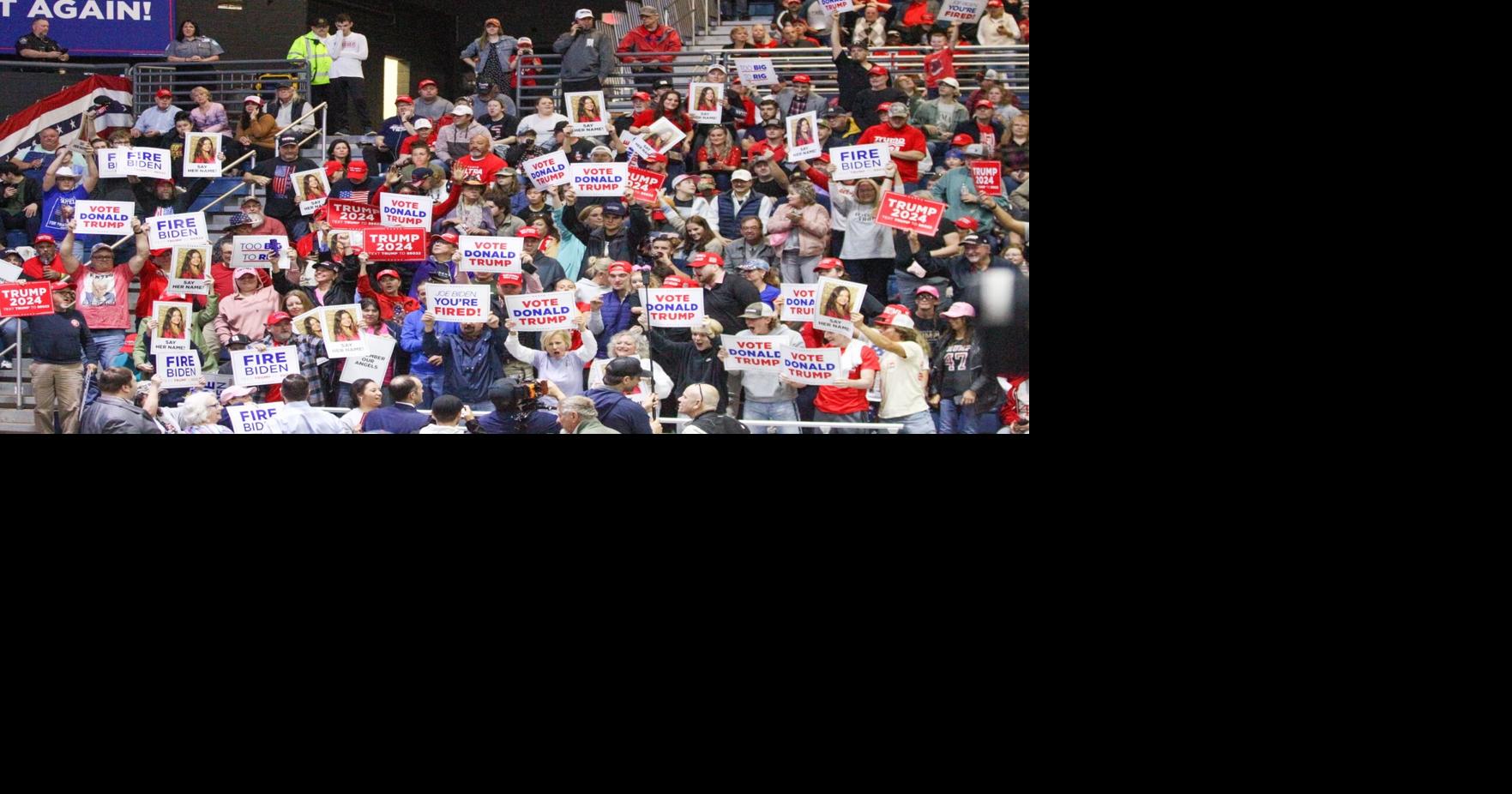 Thousands of Visitors Downtown as Trump Rally Takes Place Today at The ...