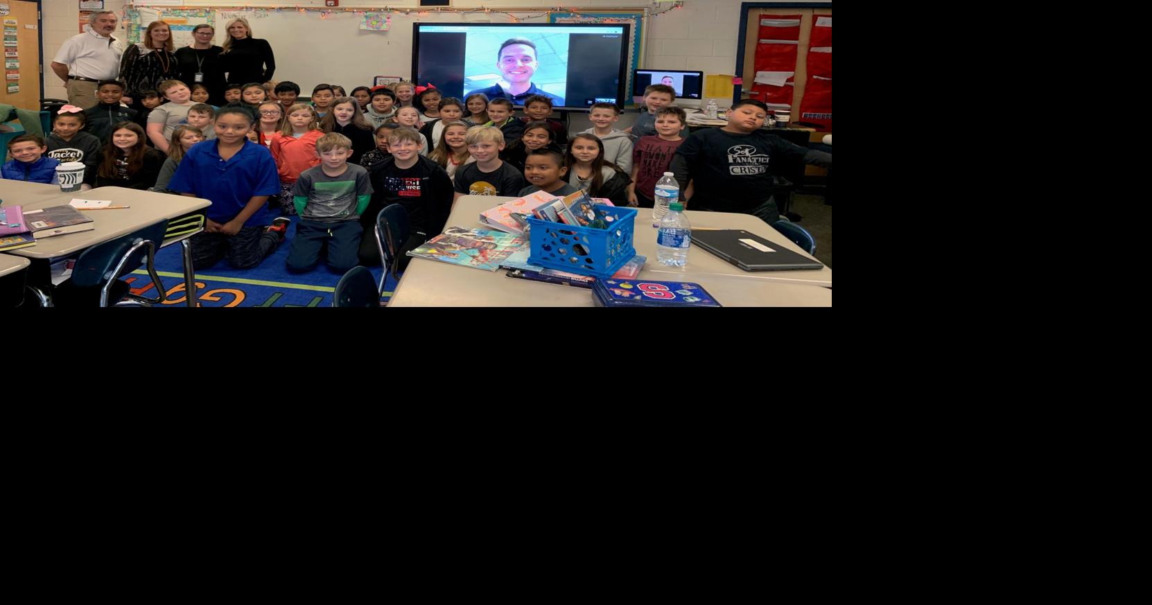 Meteorologist Tyler Mauldin connects with fourth-graders at Calhoun ...