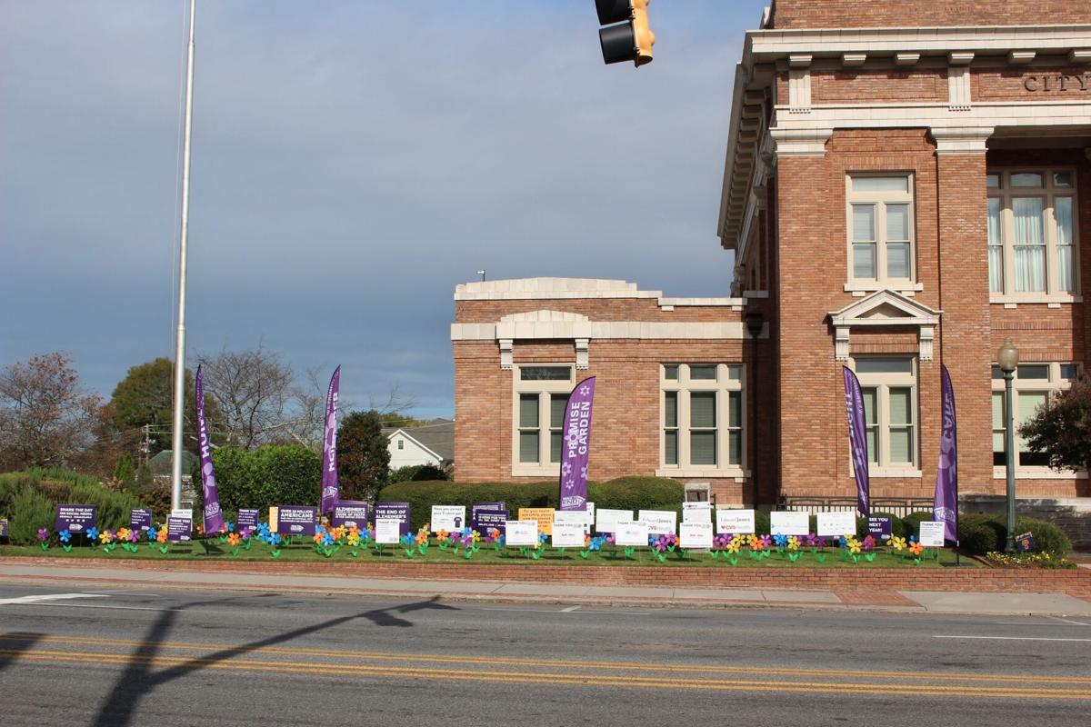 Alzheimer’s Promise Garden sits outside Rome City Hall as part of Walk ...