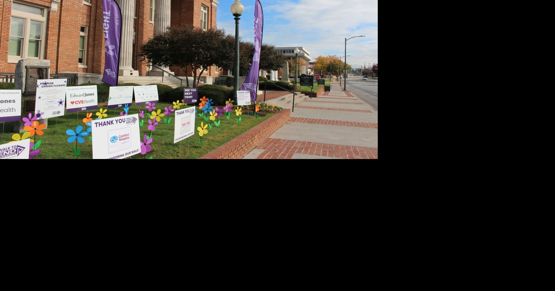 Alzheimer’s Promise Garden sits outside Rome City Hall as part of Walk ...