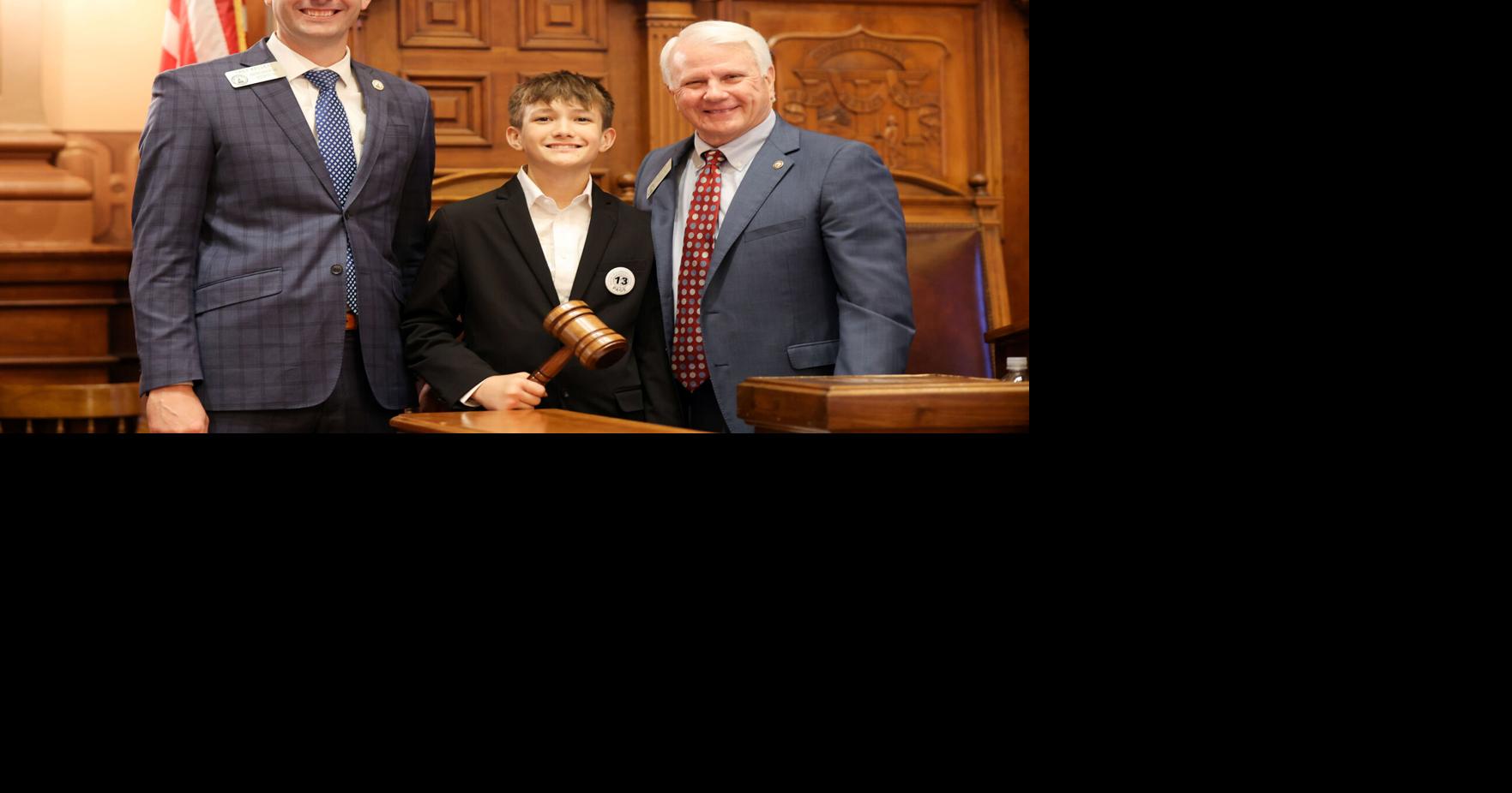 Student Jacob Brinkley Serves as Rep. Trey Kelley’s Page on Sine Die ...