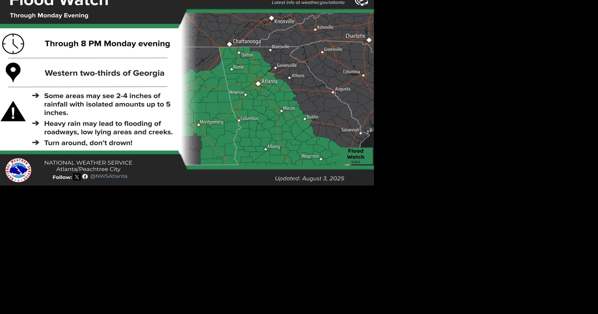 Flood watch issued for Floyd and western Georgia counties | Local News ...