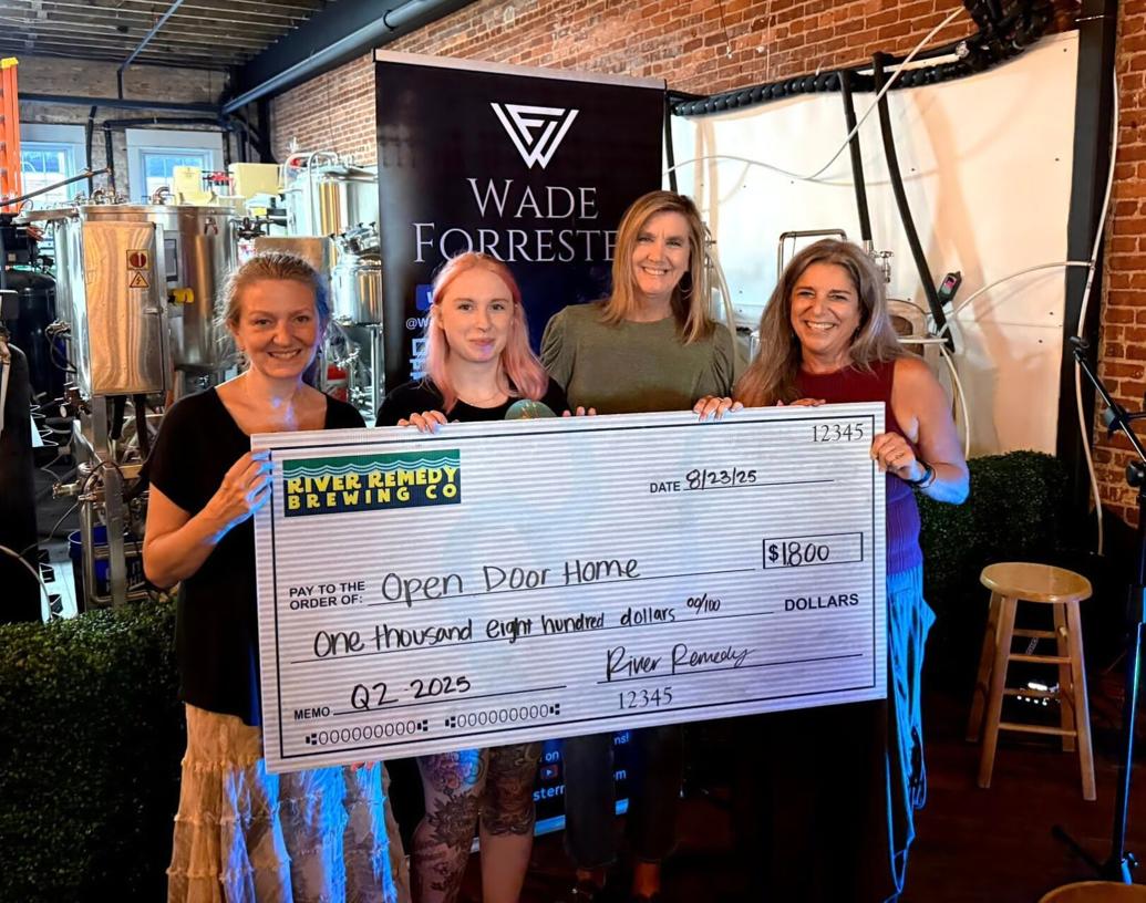 Open Door Home gets donation from River Remedy Brewing Co. | Local News ...