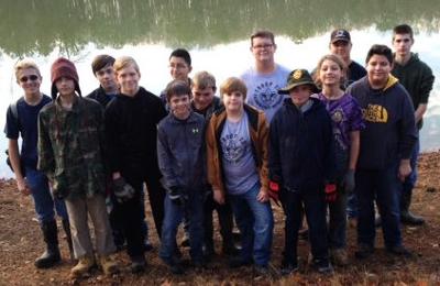 Boy Scout Troop 22 cleans lake area at Camp Sidney Dew | The Calhoun ...