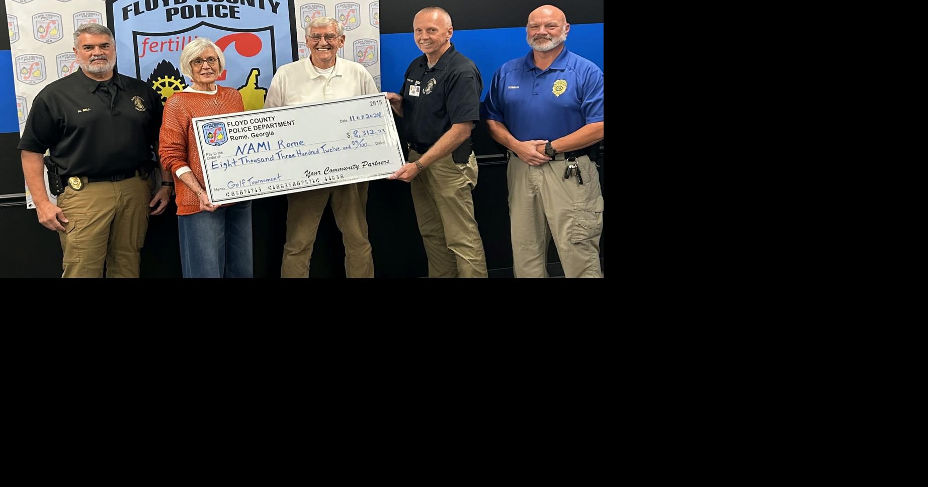 Floyd County Police Department Presents NAMI Rome With Check ...