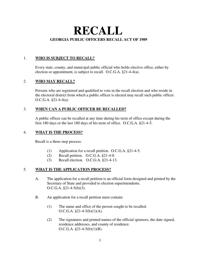 How does a recall vote work? | Local | northwestgeorgianews.com
